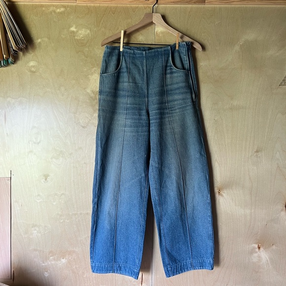 Beaton Linen | Jeans | Beaton Linen Blue Wide Leg Jeans | Poshmark